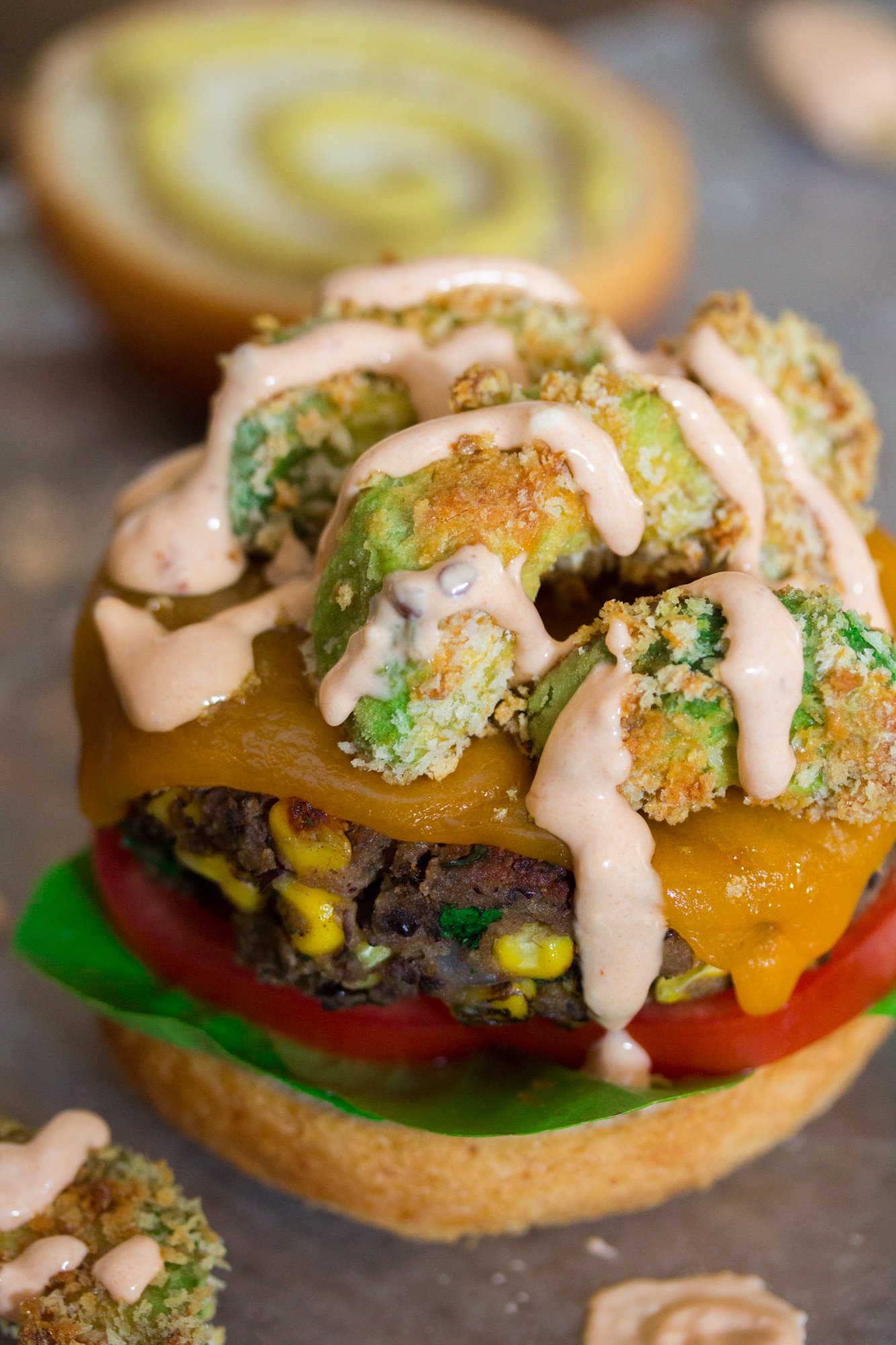 Black Bean & Roasted Corn Veggie Burger