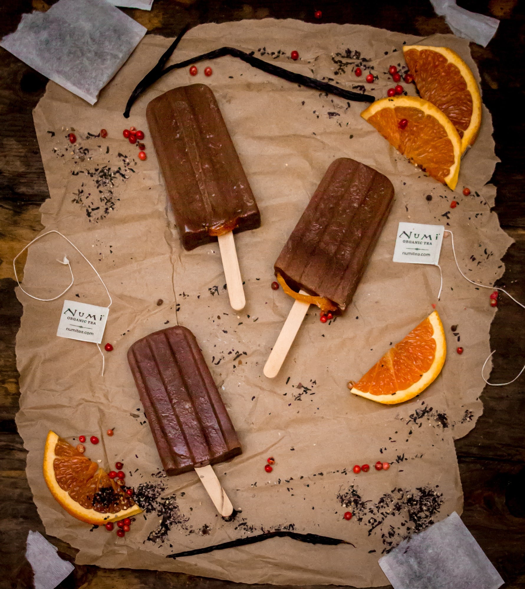Chocolate Earl Grey Fudgsicles